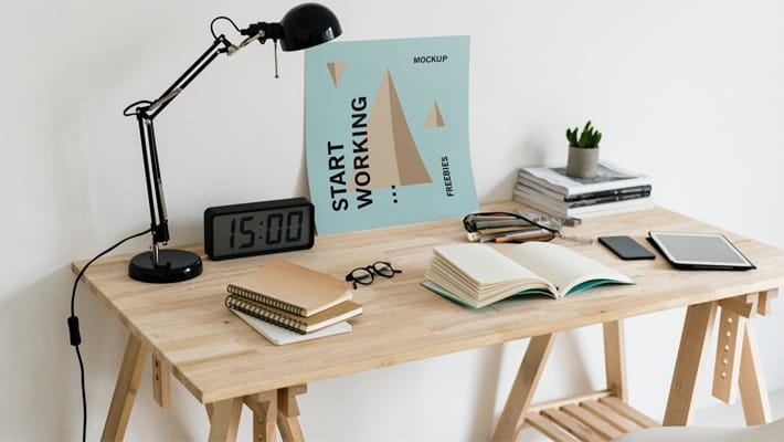 Poster On Desk Mockup » CSS Author