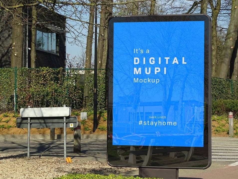 Free Digital Backlit MUPI Mockup PSD » CSS Author