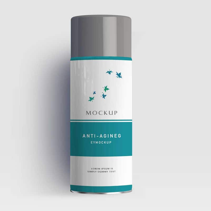 Free Green Spray Deo Bottle Mockup » CSS Author