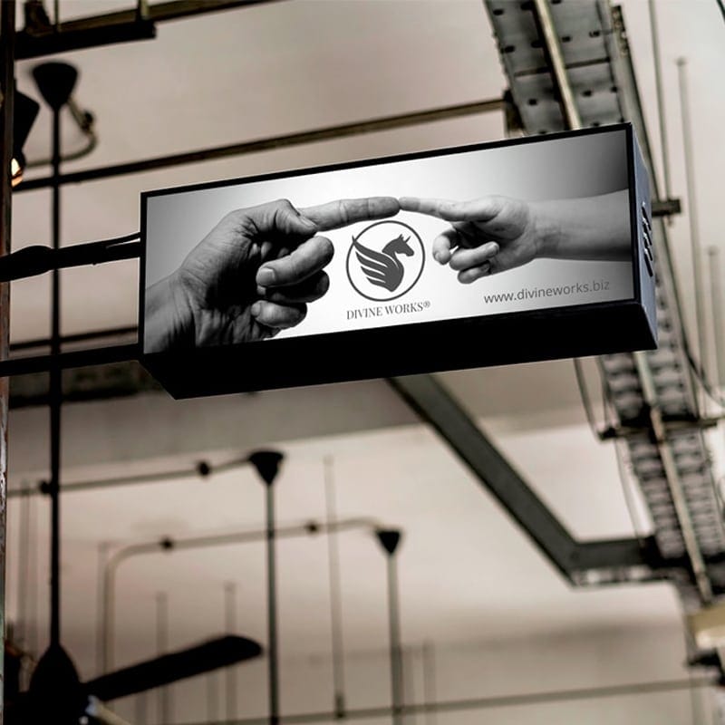 Free Hanging Wall Signage Mockup » CSS Author