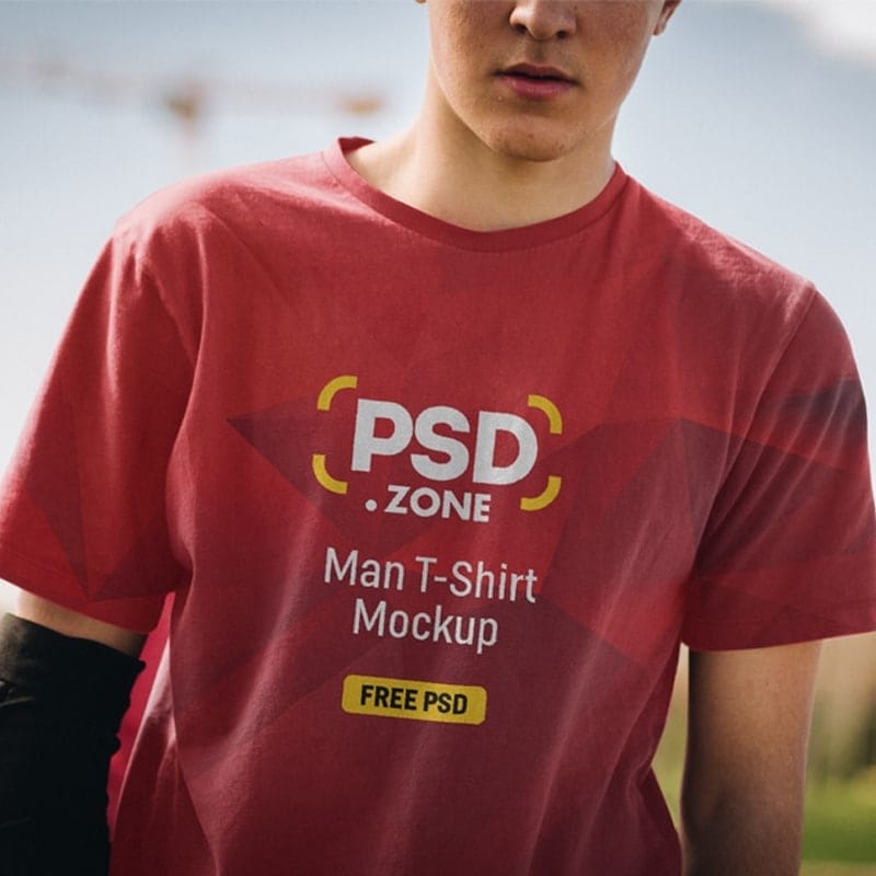 Man T-Shirt Design Mockup PSD » CSS Author