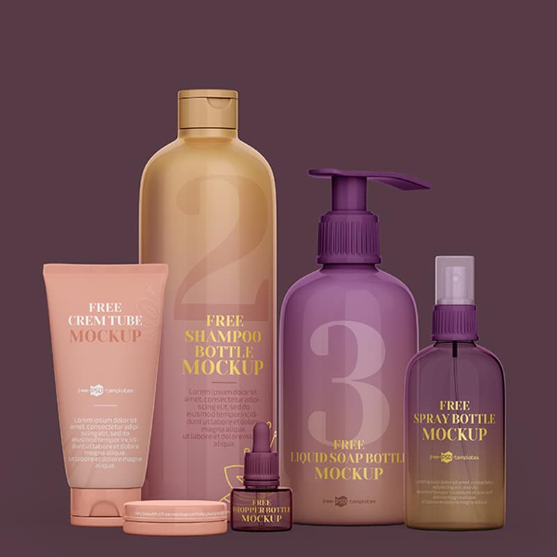 Cosmetics Set Free PSD Mockup » CSS Author