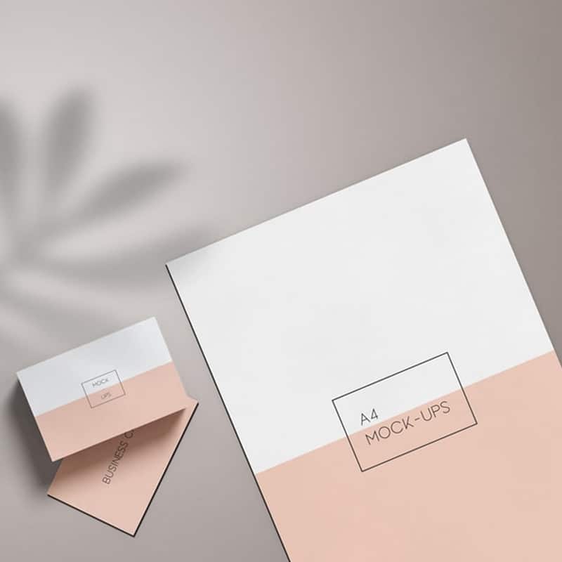 A4 Paper & Business Card Mockup » CSS Author