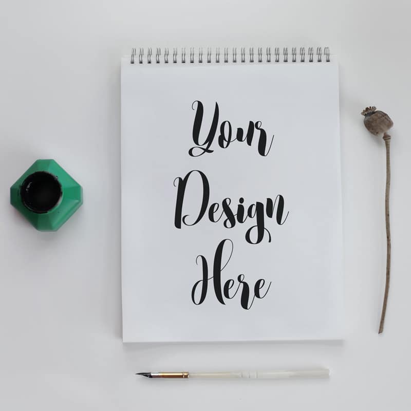 Calligraphy Notebook Mockup » CSS Author