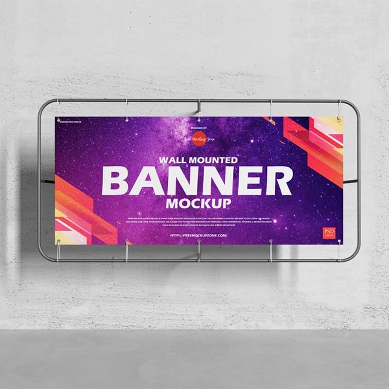 Free Wall Mounted Banner Mockup » CSS Author