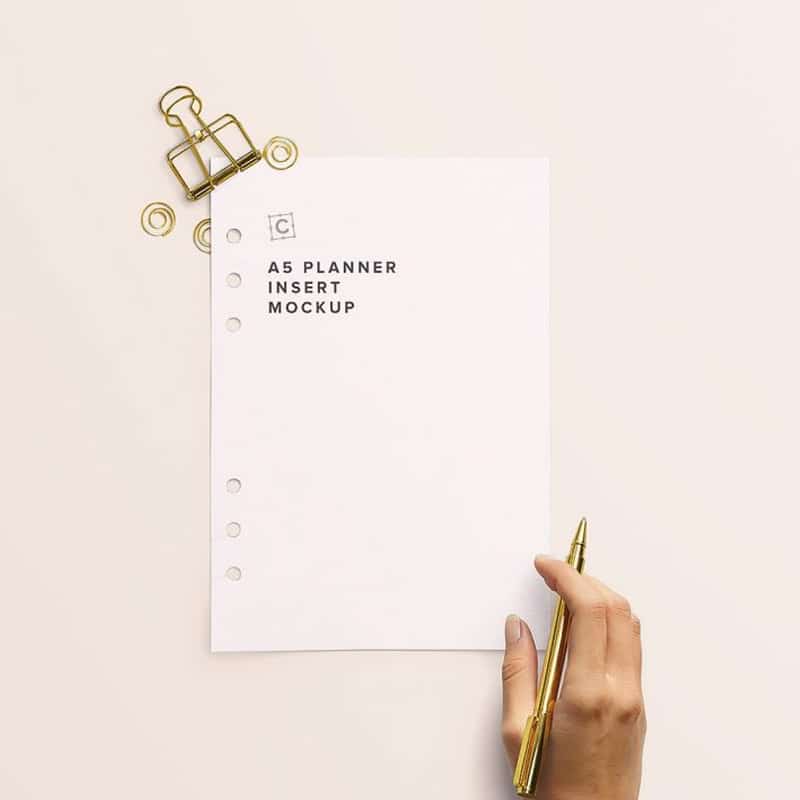 A5 Planner Insert Mockup » CSS Author