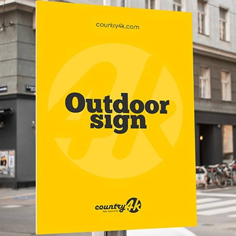 Free Outdoor Sign MockUp » CSS Author