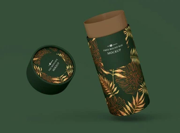 Free Round Box Mockup Set » CSS Author