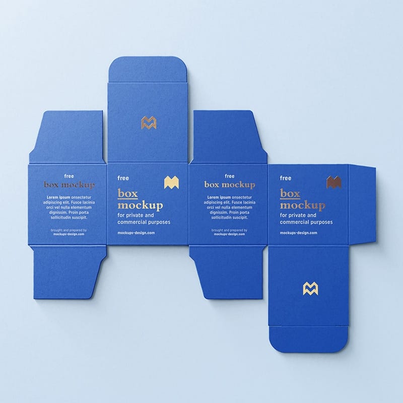 Free Square Unfolded Box Mockup » CSS Author