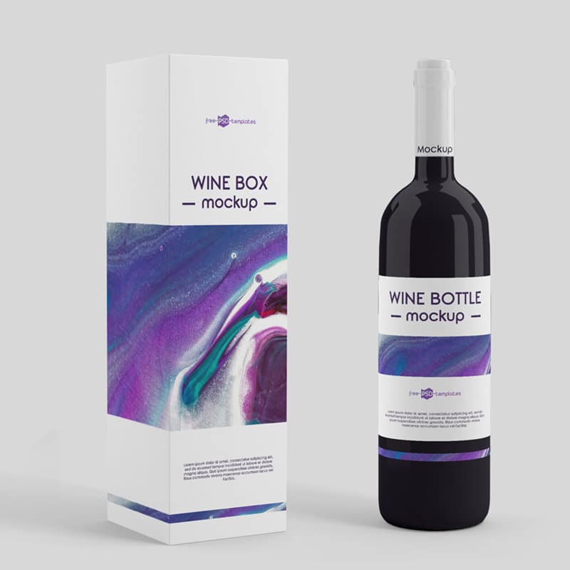 Free Wine Bottle Mockup Set » CSS Author