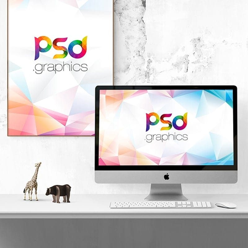 IMac With Wall Poster Mockup » CSS Author