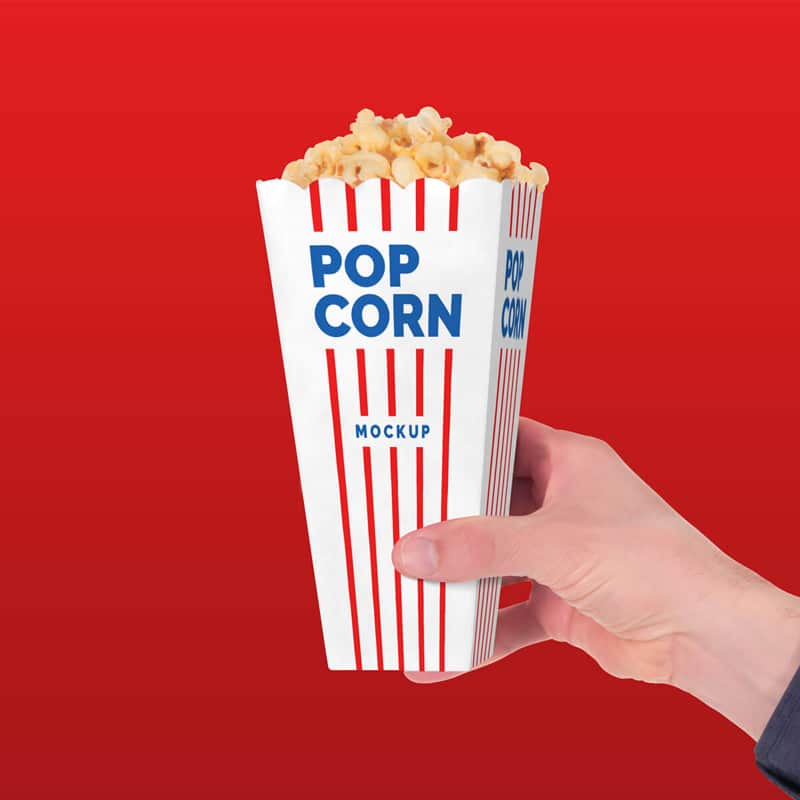 Free Movie Theater Popcorn Paper Box Mockup PSD » CSS Author