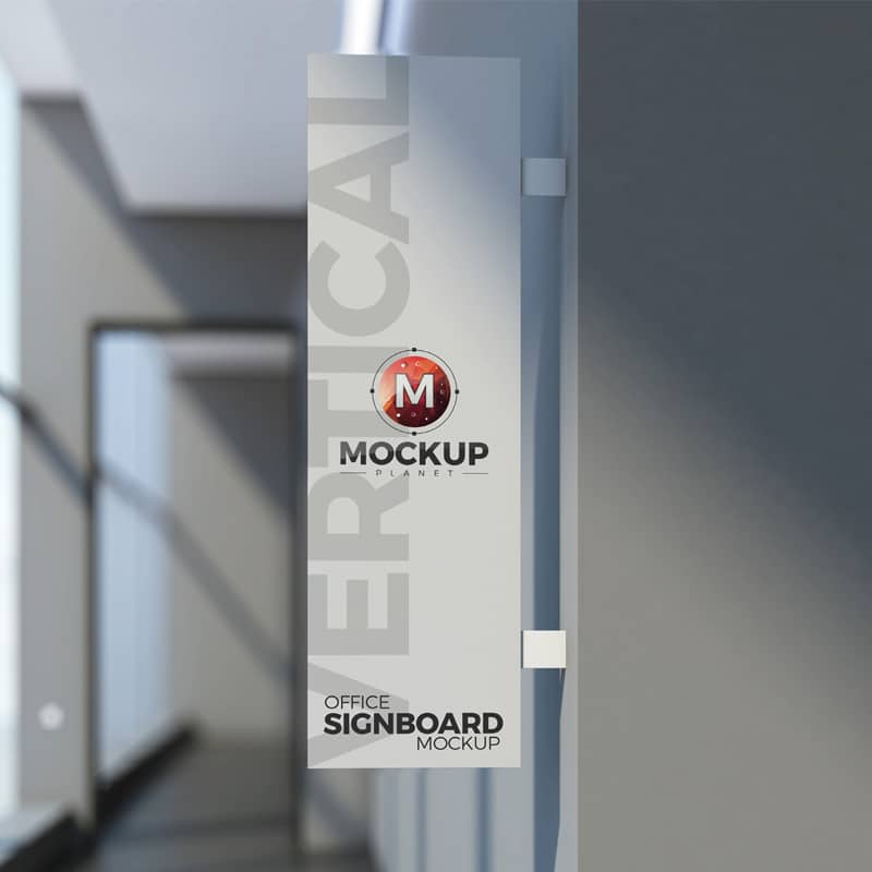 Free Office Vertical Signboard Mockup » CSS Author