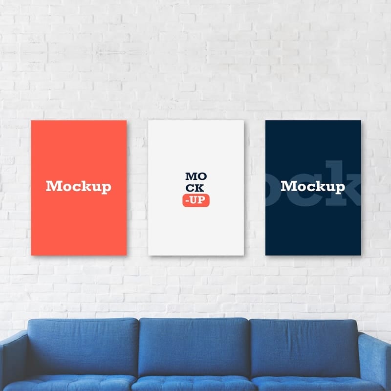 Living Room Poster Print Mock-Up » CSS Author