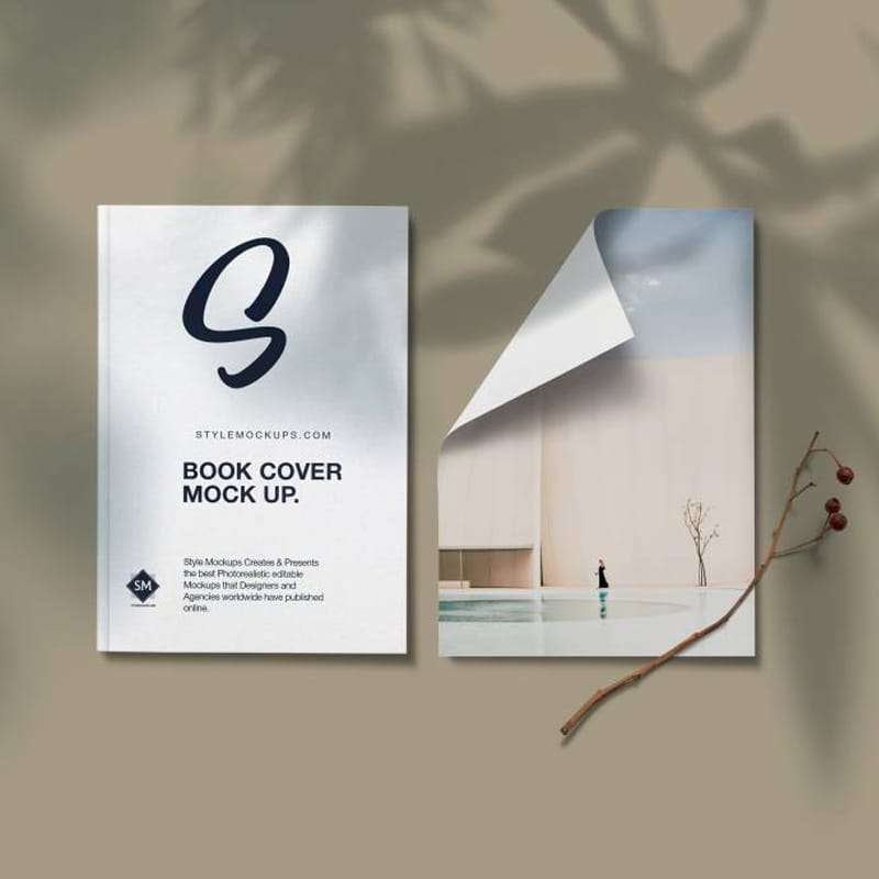 Free Book With Paper Mockup PSD » CSS Author