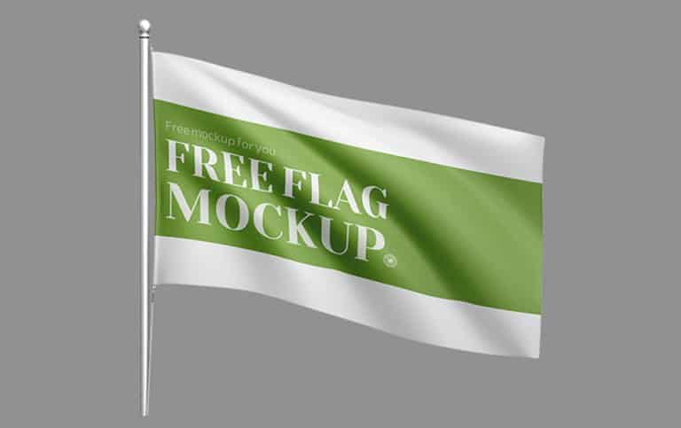 Free Flag Mockup Template In PSD » CSS Author
