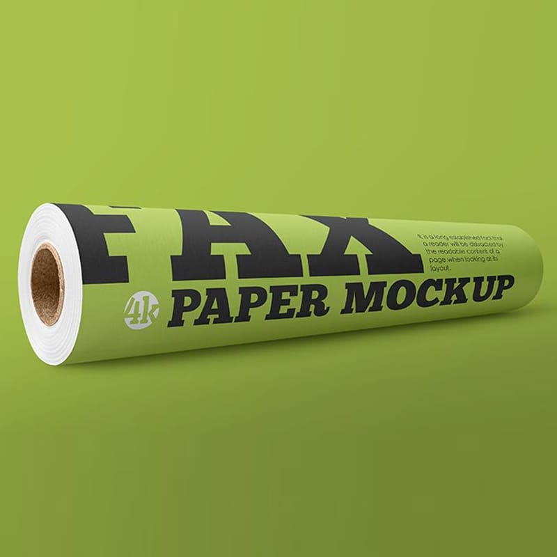 Free Matte Fax Paper Roll Mockups » CSS Author