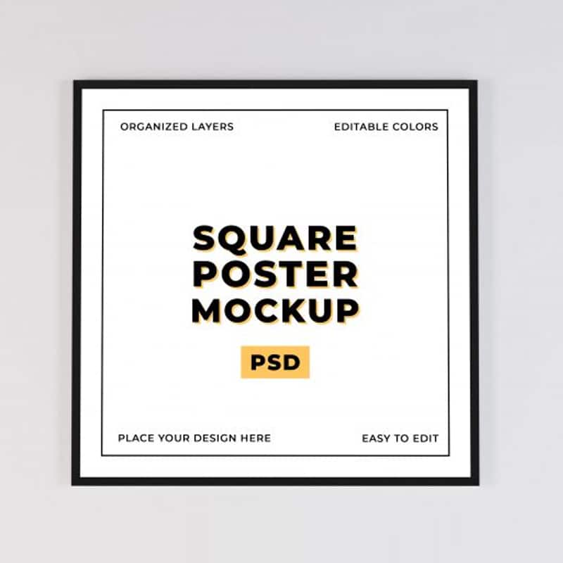 Square Poster Mockup » CSS Author
