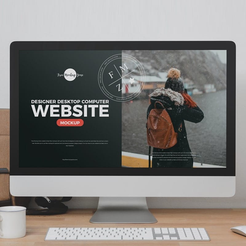 Free Designer Desktop Computer Website Mockup » CSS Author