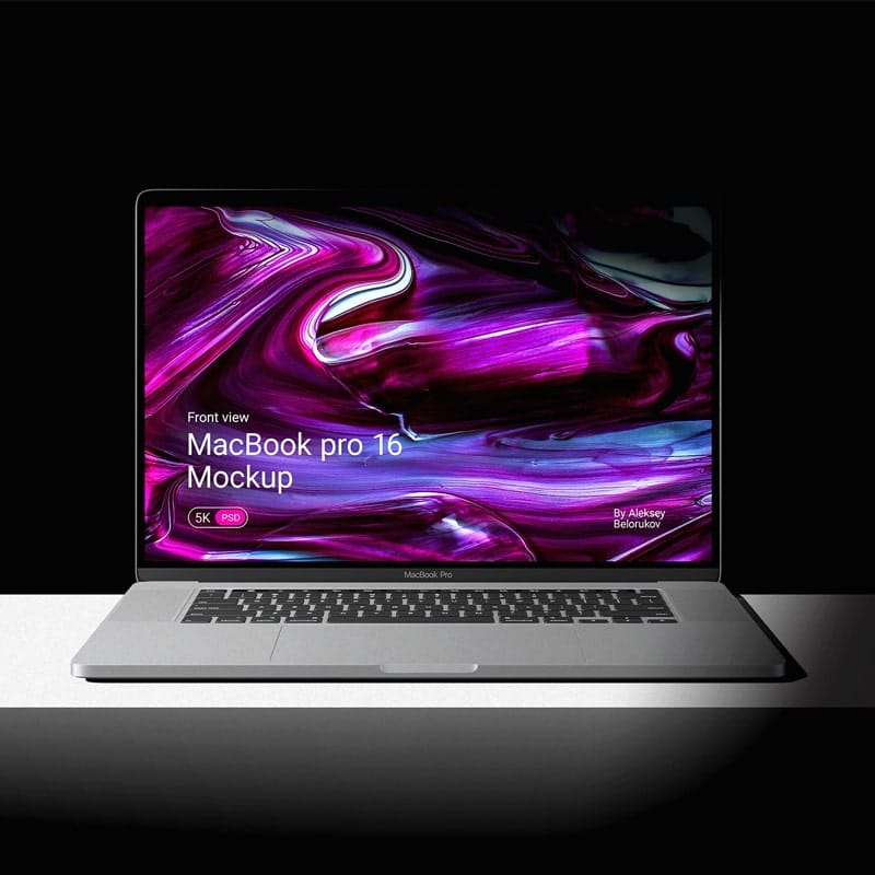 Macbook Pro 16 Mockup Front View » CSS Author