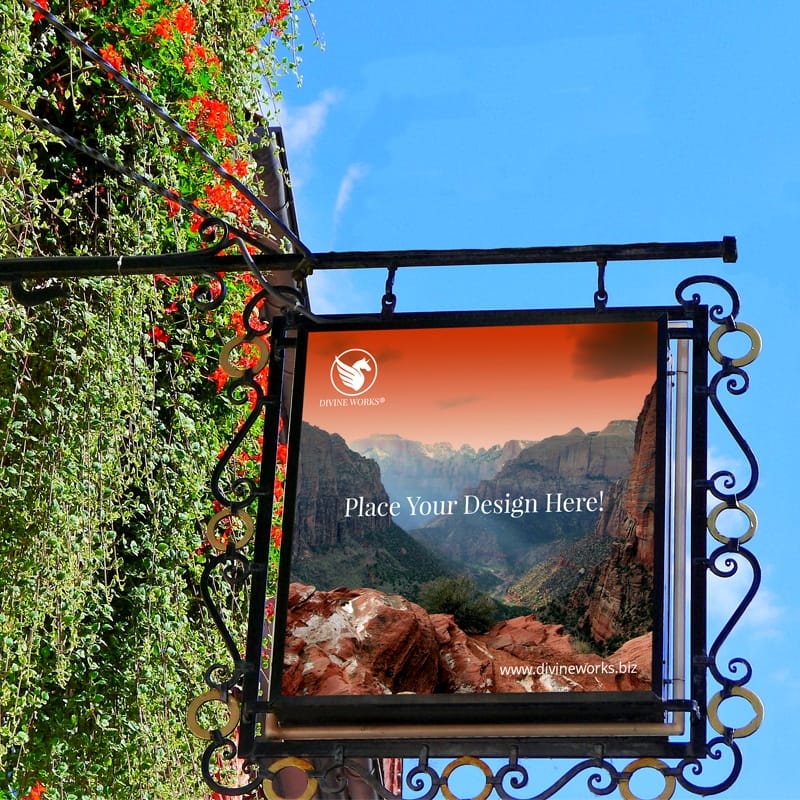 Wall Hanging Signage Mockup PSD » CSS Author