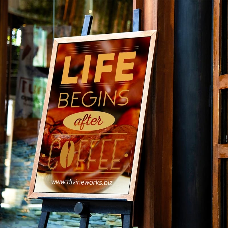 Cafeteria Shop Signboard Mockup » CSS Author