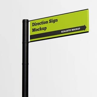 Free Direction Sign Mockup » CSS Author