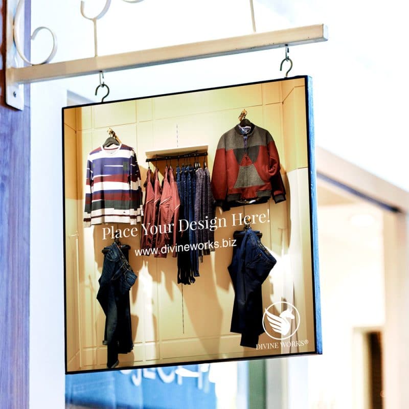 Free Shop Hanging Signage Mockup PSD » CSS Author