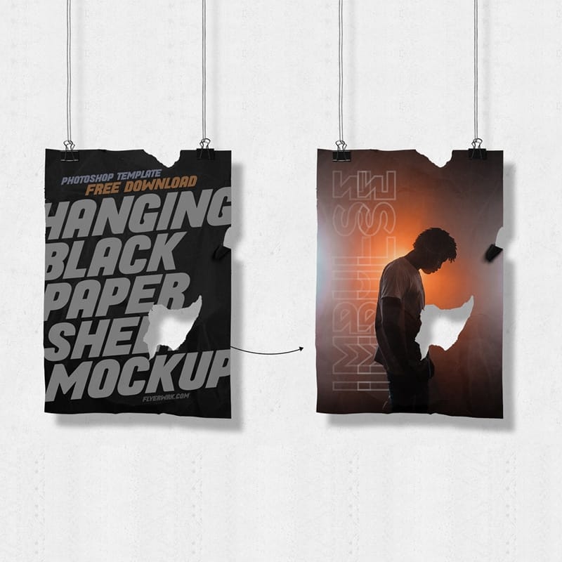 Hanging Paper Sheet Mockup » CSS Author