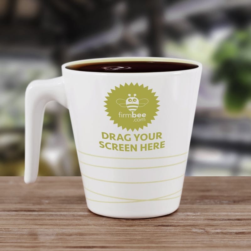 Mug With Green Stripes Mockup PSD » CSS Author