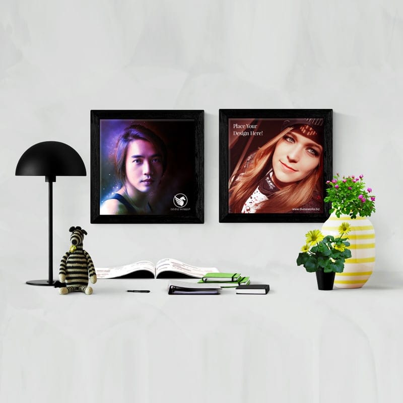 Free Two Wall Poster Mockup PSD » CSS Author