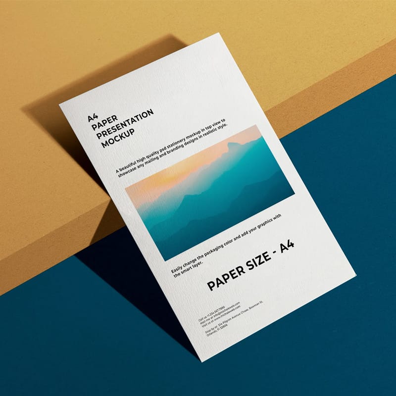A4 Paper Presentation Mockup » CSS Author