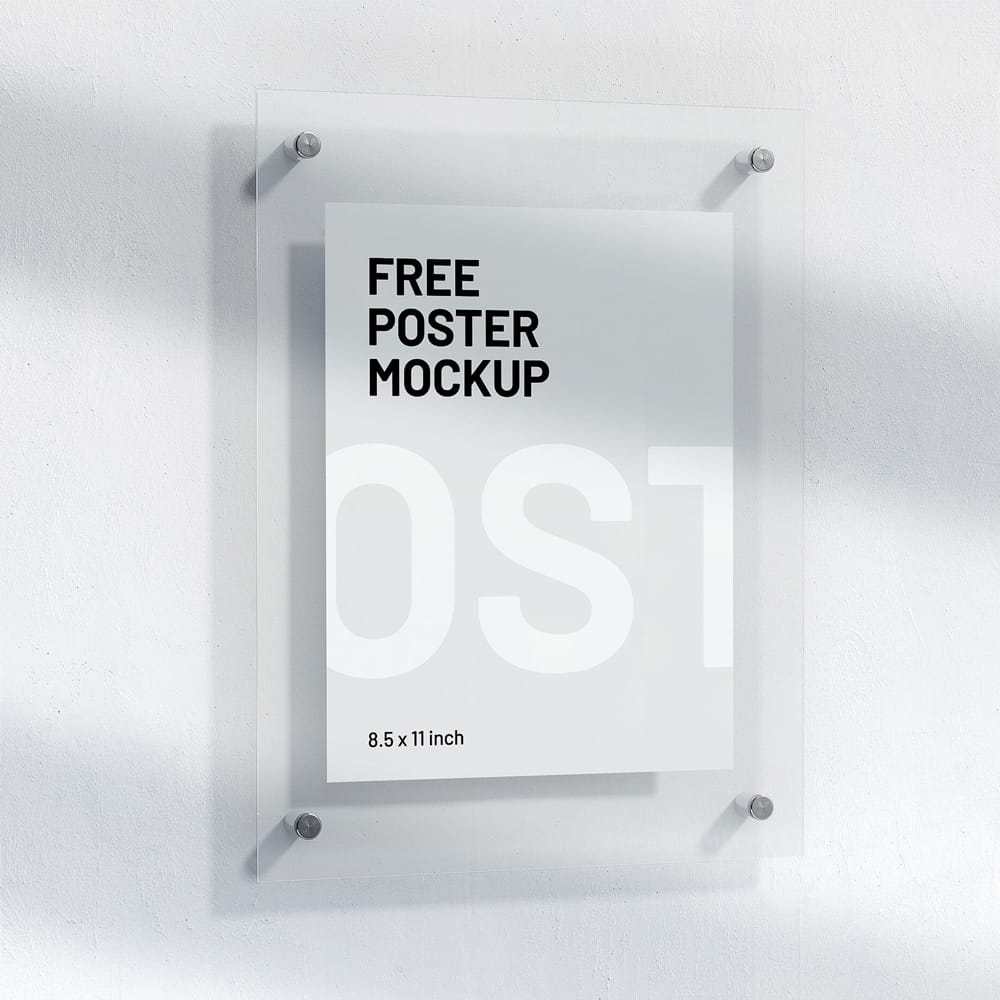 Free Letter Size Poster Mockup » CSS Author