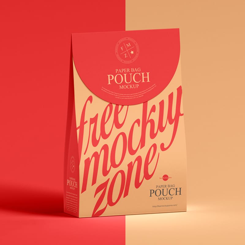 Free Modern Paper Bag Pouch Mockup » CSS Author