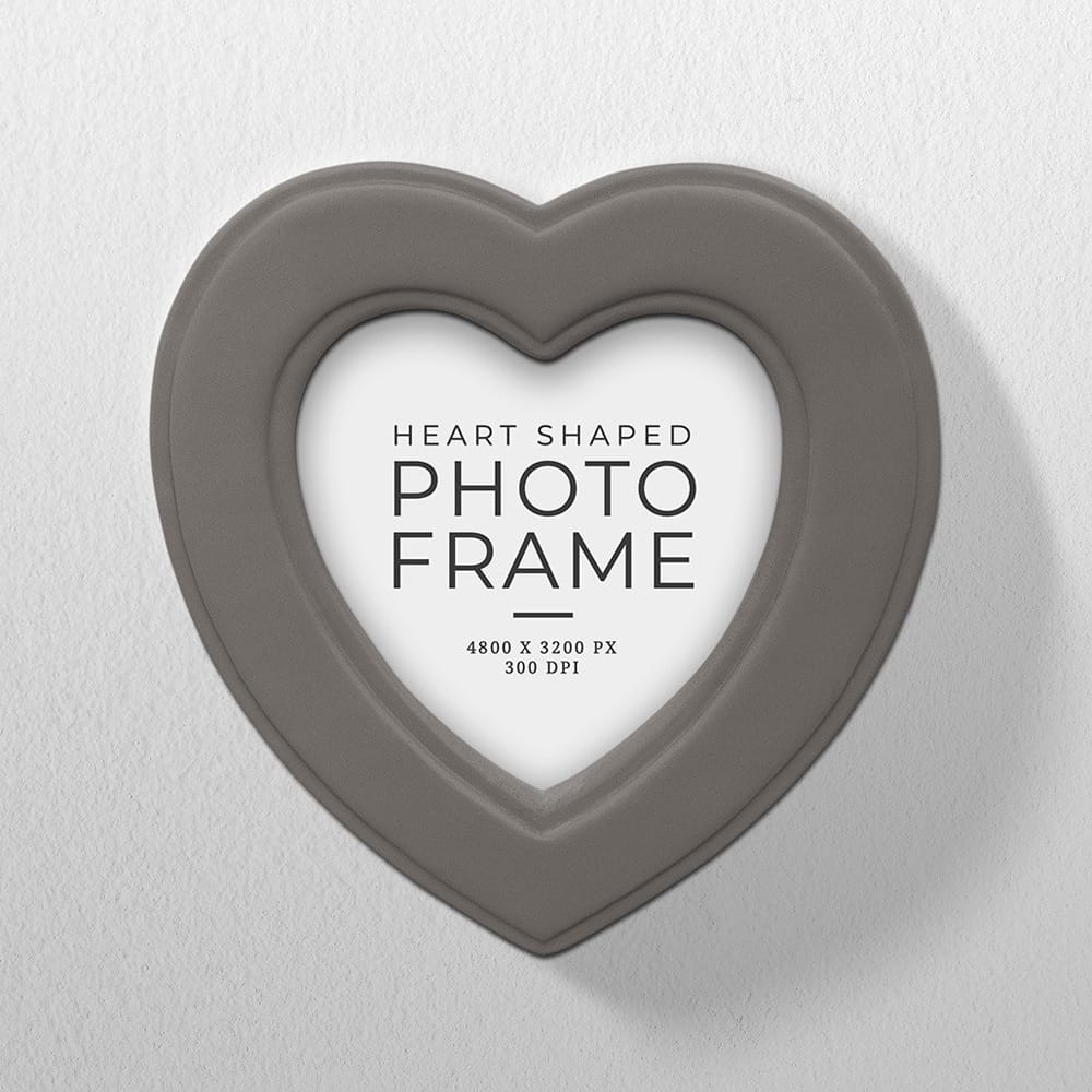 Heart Shaped Photo Frame Mockup » CSS Author