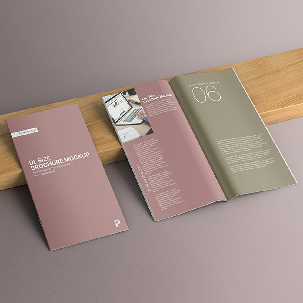 Free DL Size Brochure Mockup » CSS Author