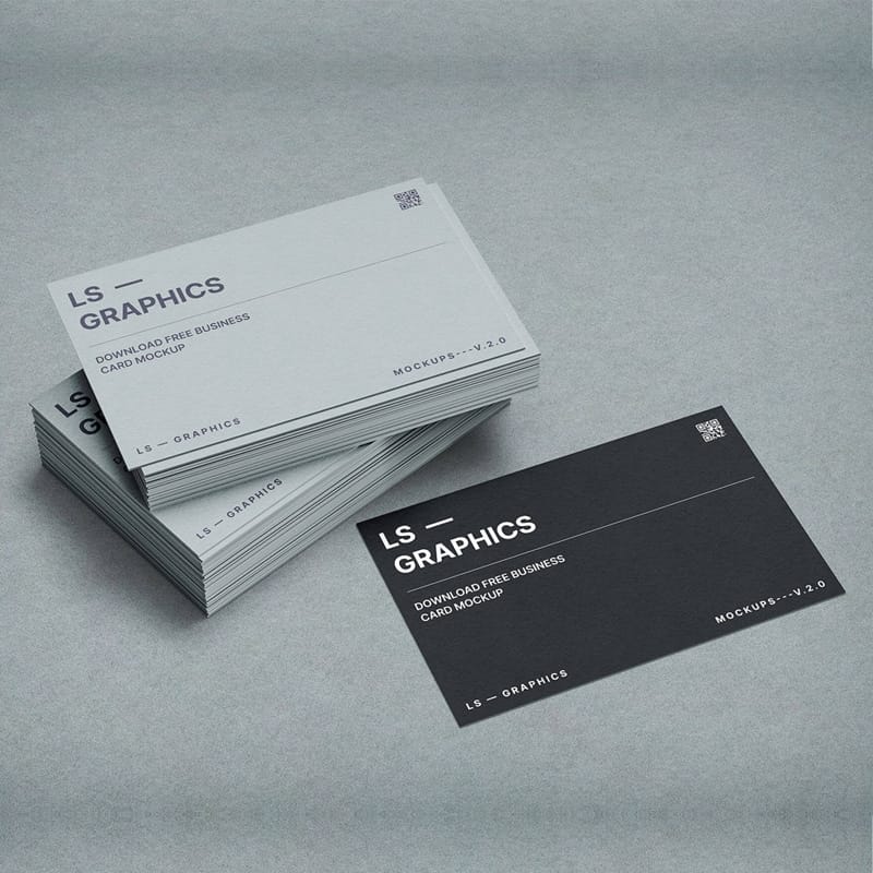 Free Stacked Business Cards Mockup PSD » CSS Author