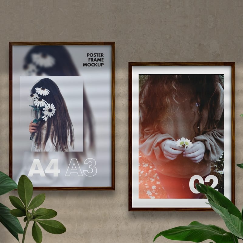 Natural Poster Frames Free Mockup » CSS Author