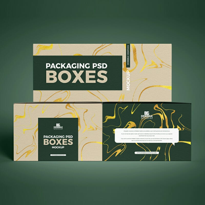 Free Packaging PSD Boxes Mockup » CSS Author