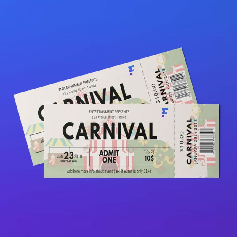 Free Ticket Design Mockup PSD » CSS Author