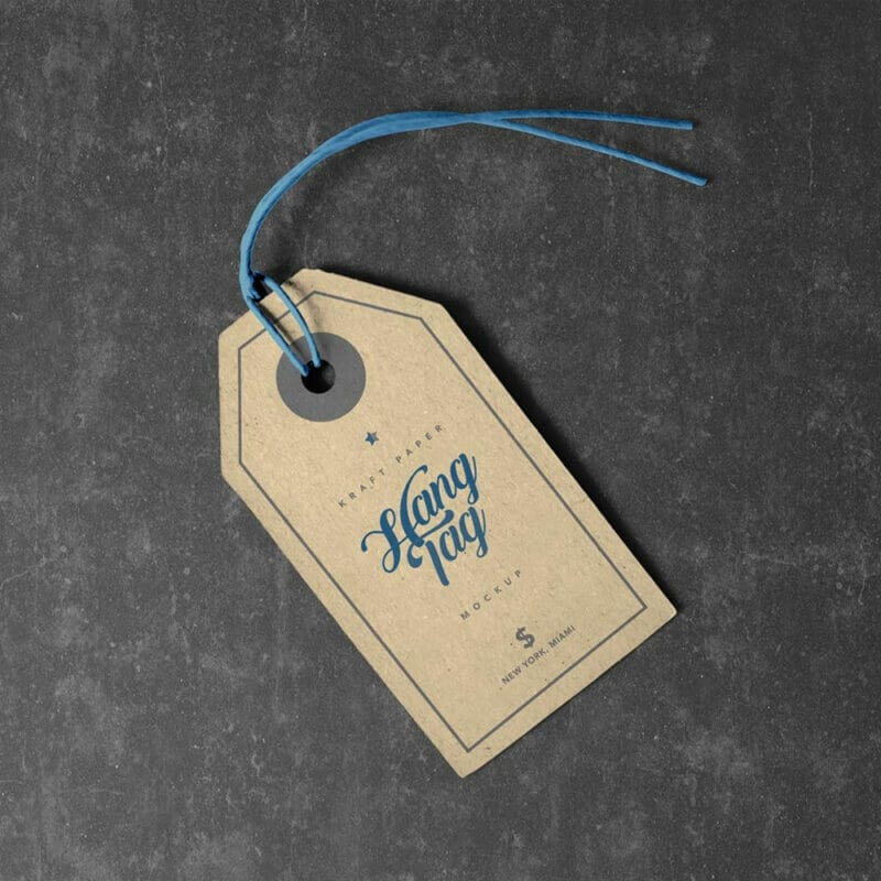 Free Clothing Hang Tag Mockup PSD » CSS Author