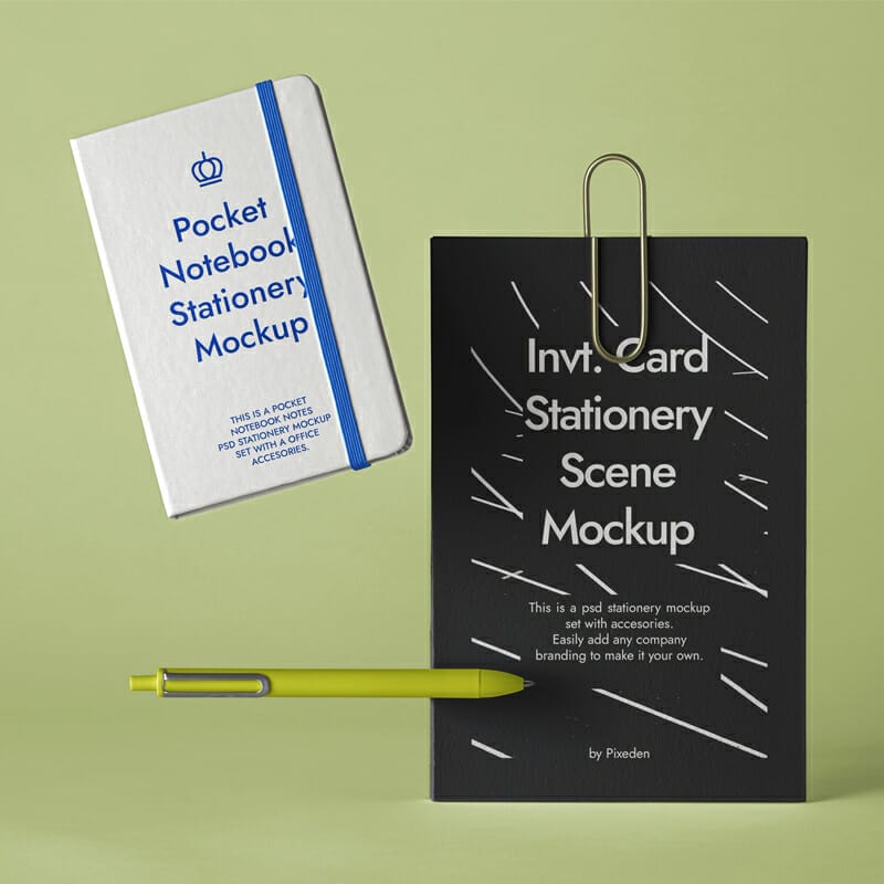 Stationery PSD Notebook Mockup Scene » CSS Author
