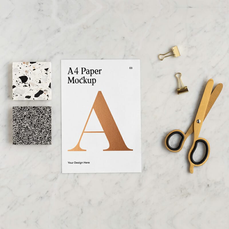A4 Paper With Scissors Mockup » CSS Author