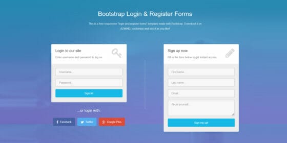 Best Free Bootstrap Login Forms – Yes Web Designs