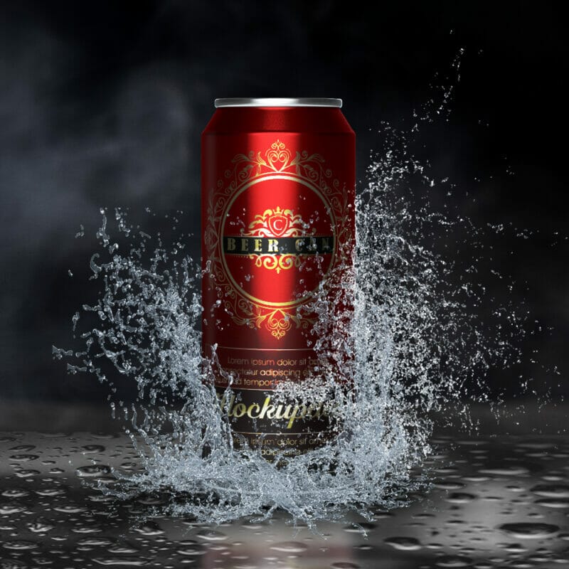 Free Beer Can Mockup PSD Template » CSS Author