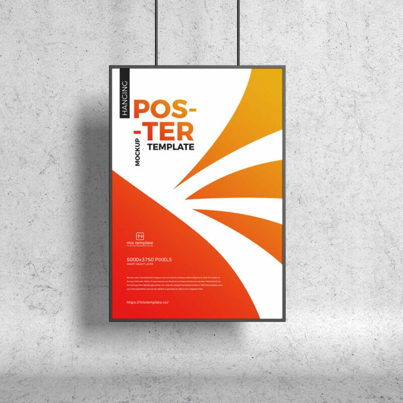 Free Hanging Poster Mockup Template » CSS Author