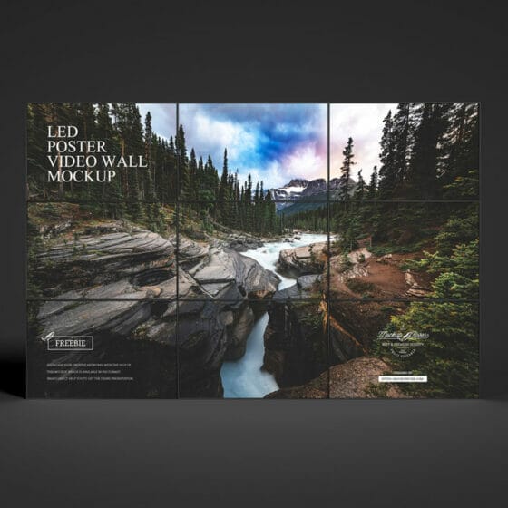 Free LED Poster Video Wall Mockup » CSS Author