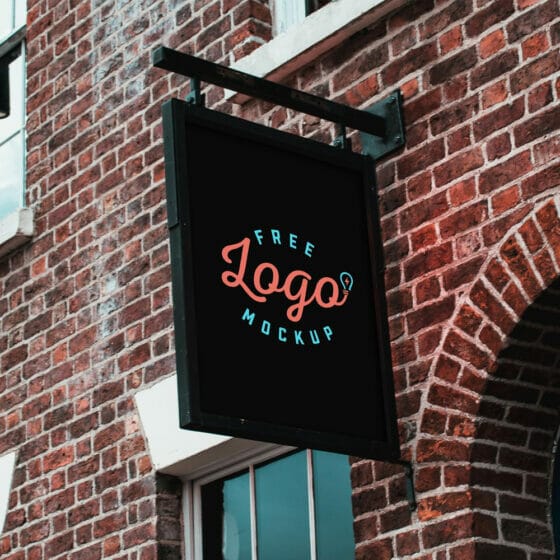 Free Rectangle Shape Wall Mounted Signage Mockup PSD » CSS Author