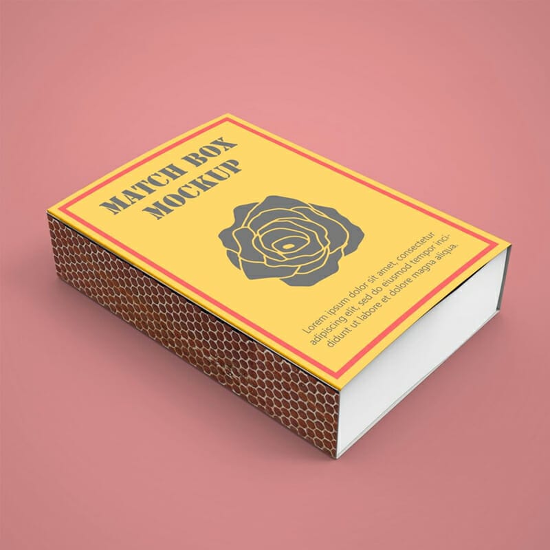 Free Rectangular Match Box Mockup » CSS Author