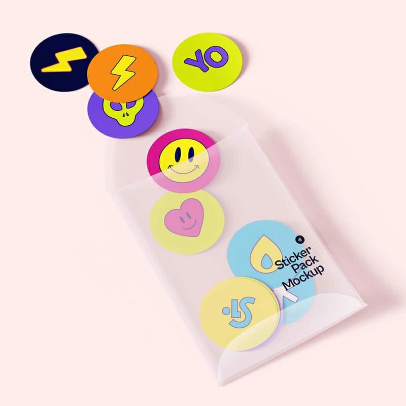 Free Stickers & Packaging PSD Mockup » CSS Author